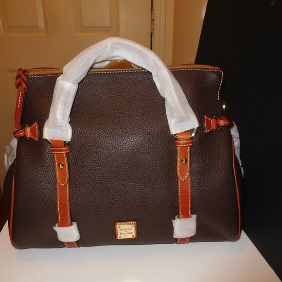 Dooney & Bourke | Bags | Dooney Bourke Pebble Grain Large Brown Tmoro ...